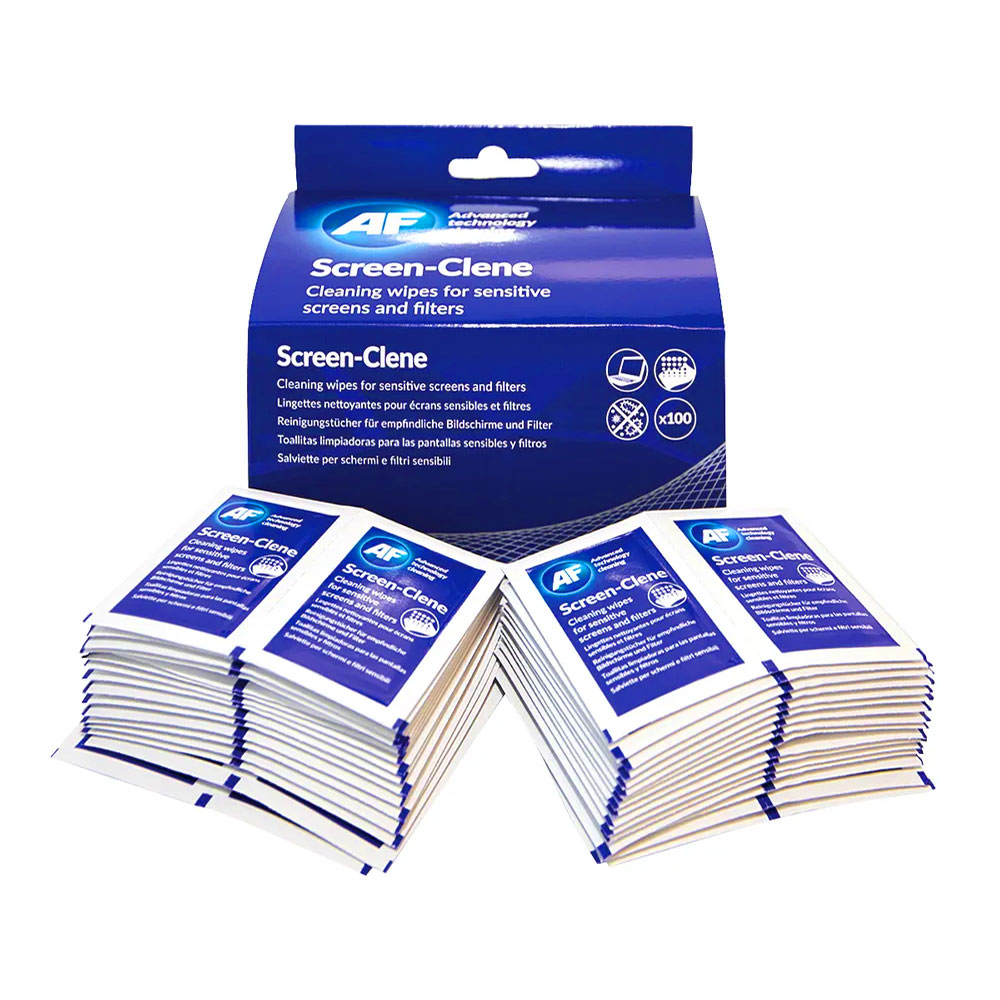 AF Screen Clene Individually Packaged Cleaning Wipes Box of 100 ...