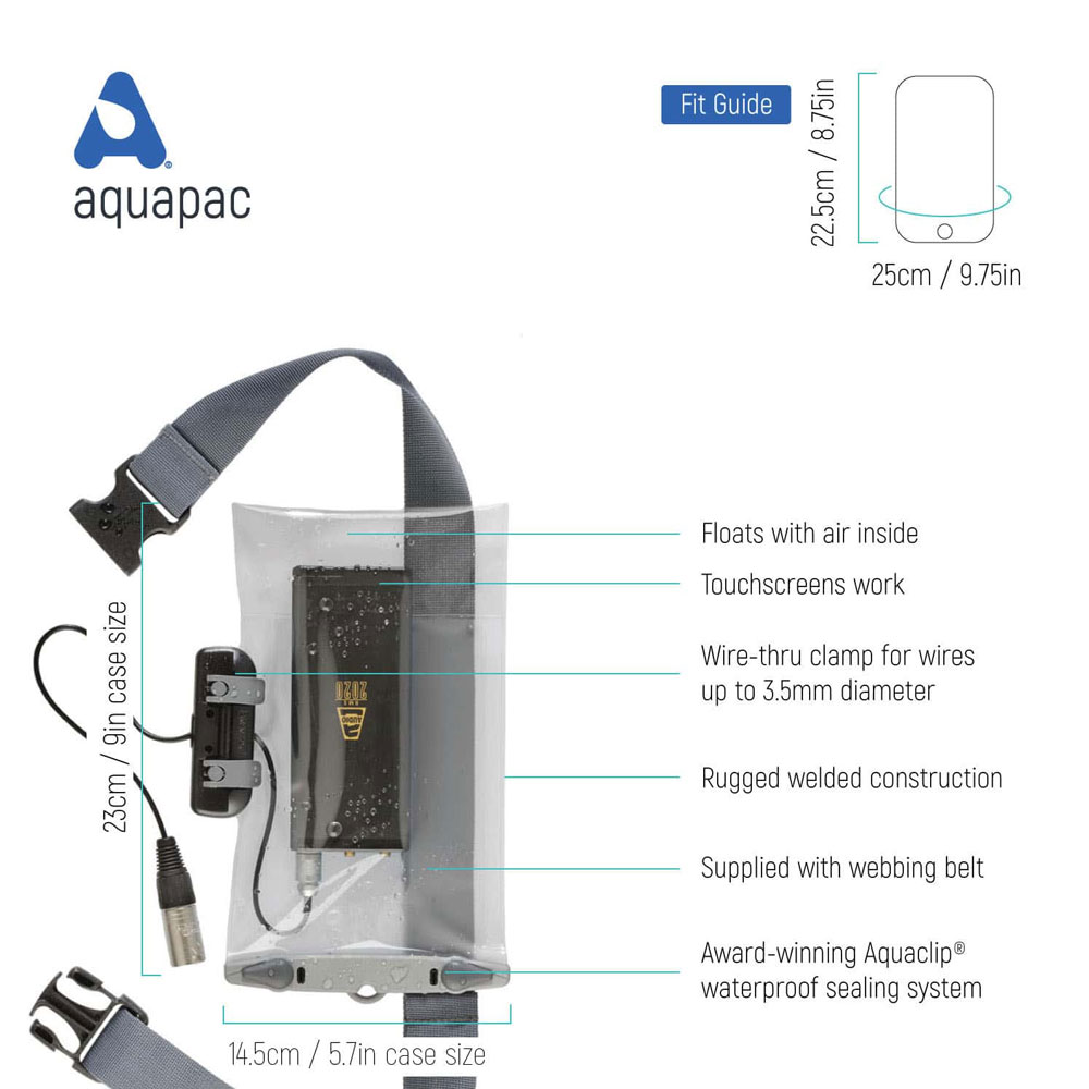 Aquapac 558 Large Wire Through Radio Mic Case - Everything Audio