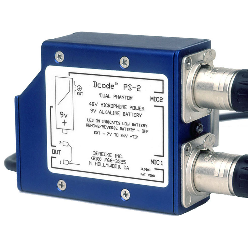 Denecke PS-2 Dual Channel Phantom 48 Microphone Power Supply ...