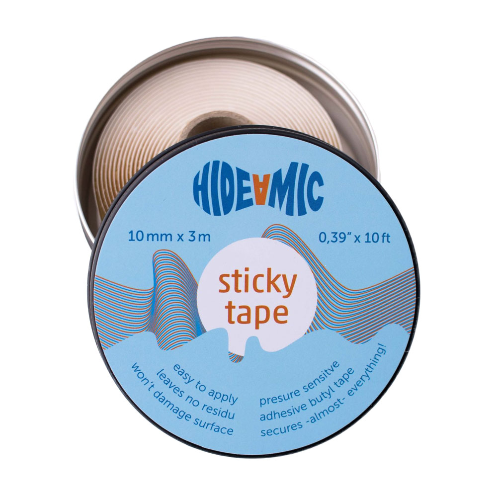 Hide-A-Mic Sticky Tape Pressure Sensitive Butyl Tape - 3m x 10mm - Tin ...