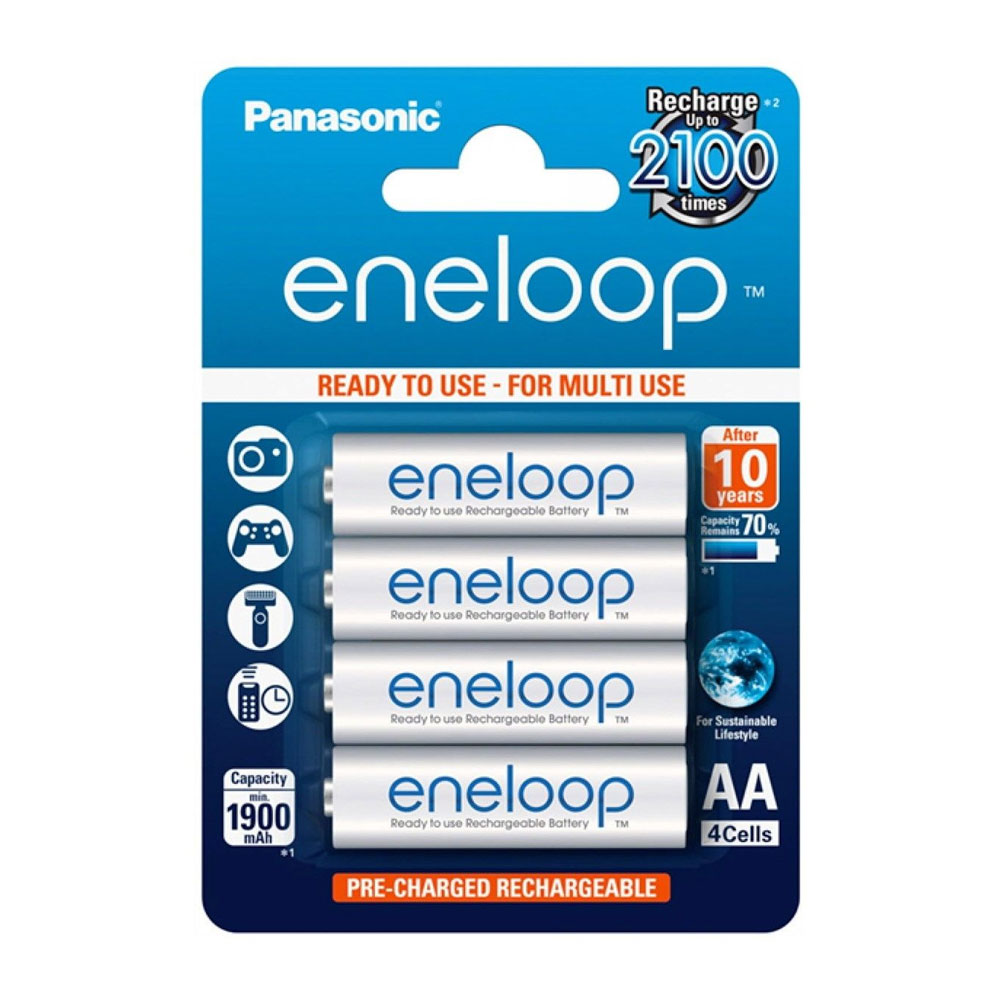 Panasonic Eneloop AA 1900 mAh Rechargeable Battery 4 Pack - Everything ...