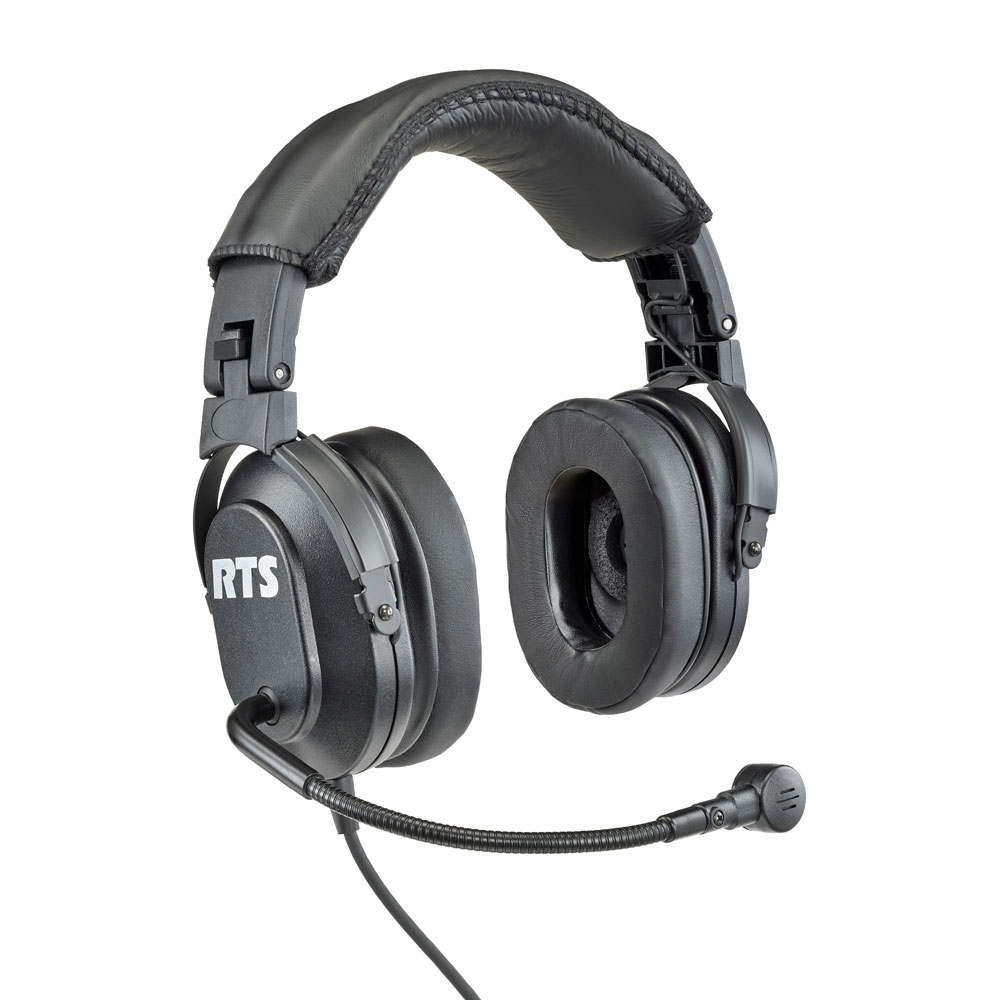 RTS HR-2 Dual-Sided Headset w/ Flexible Dynamic Boom Mic - Everything Audio