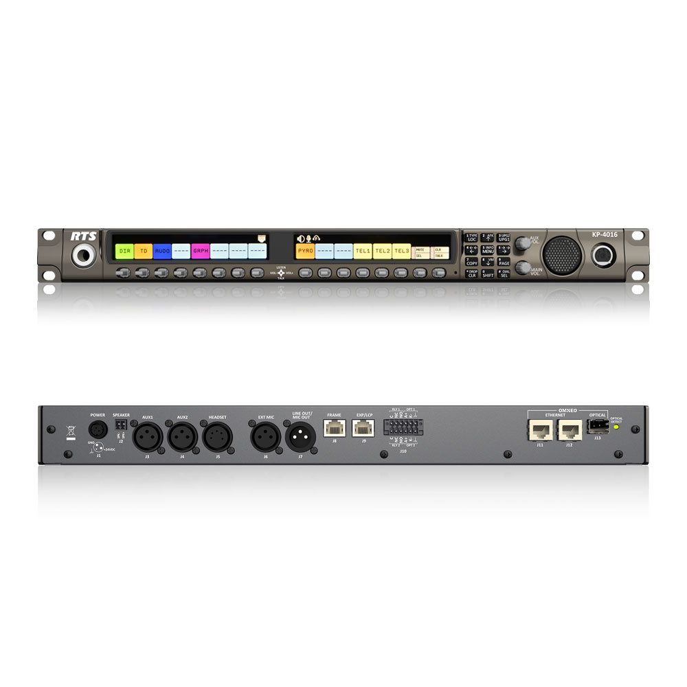 RTS KP-4016 Keypanel 19" 1U Rackmount w/ 16 Lever Keys - Everything Audio