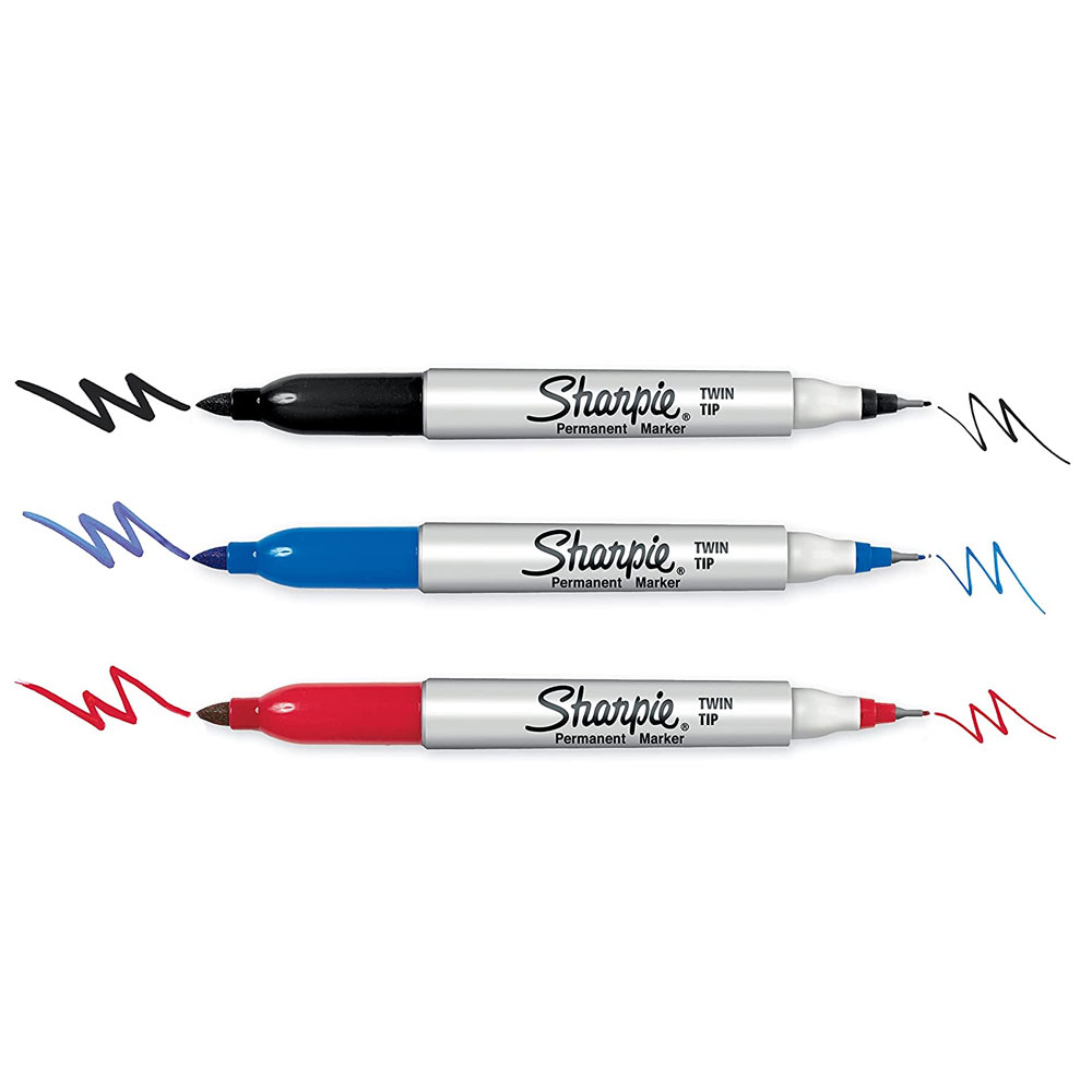 Sharpie Twin Tip Permanent Marker Fine & Ultra-Fine Point - Everything ...
