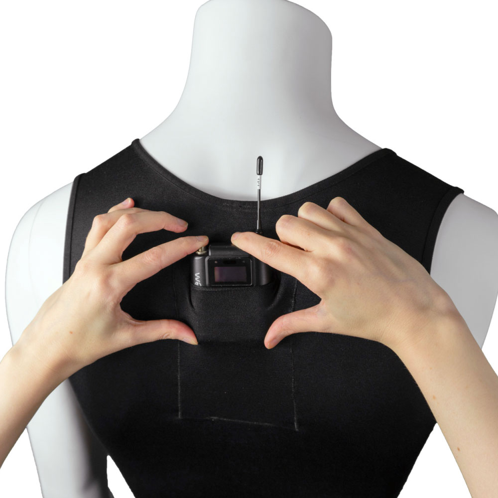 URSA Vesties Shapewear Under Garment w/ Transmitter Pouch & Lav Mount ...