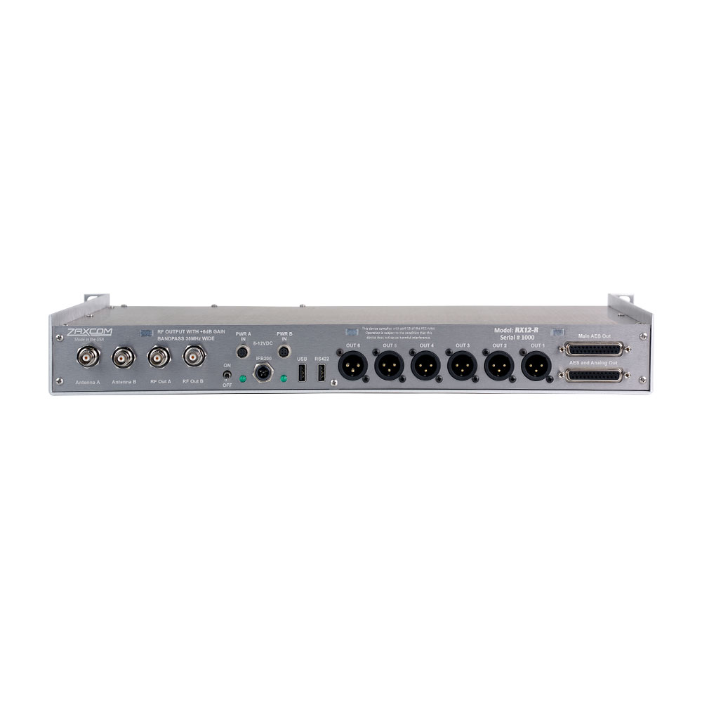 Zaxcom RX-12-R 6-Slot Rack-Mount Wireless Receiver System - Everything ...