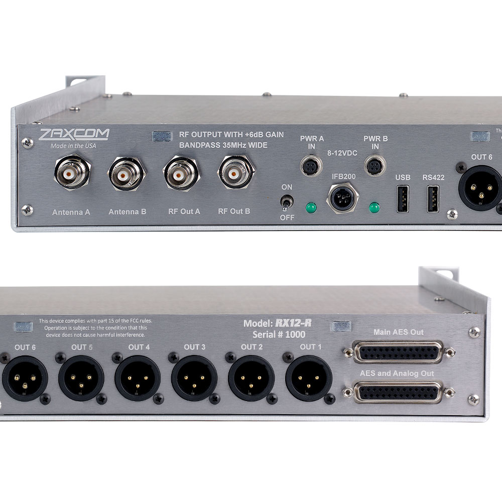 Zaxcom RX-12-R 6-Slot Rack-Mount Wireless Receiver System - Everything ...
