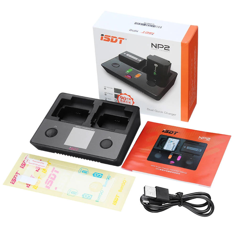 ISDT NP2 Intelligent Dual Battery Charger for NP-BX1 Batteries ...