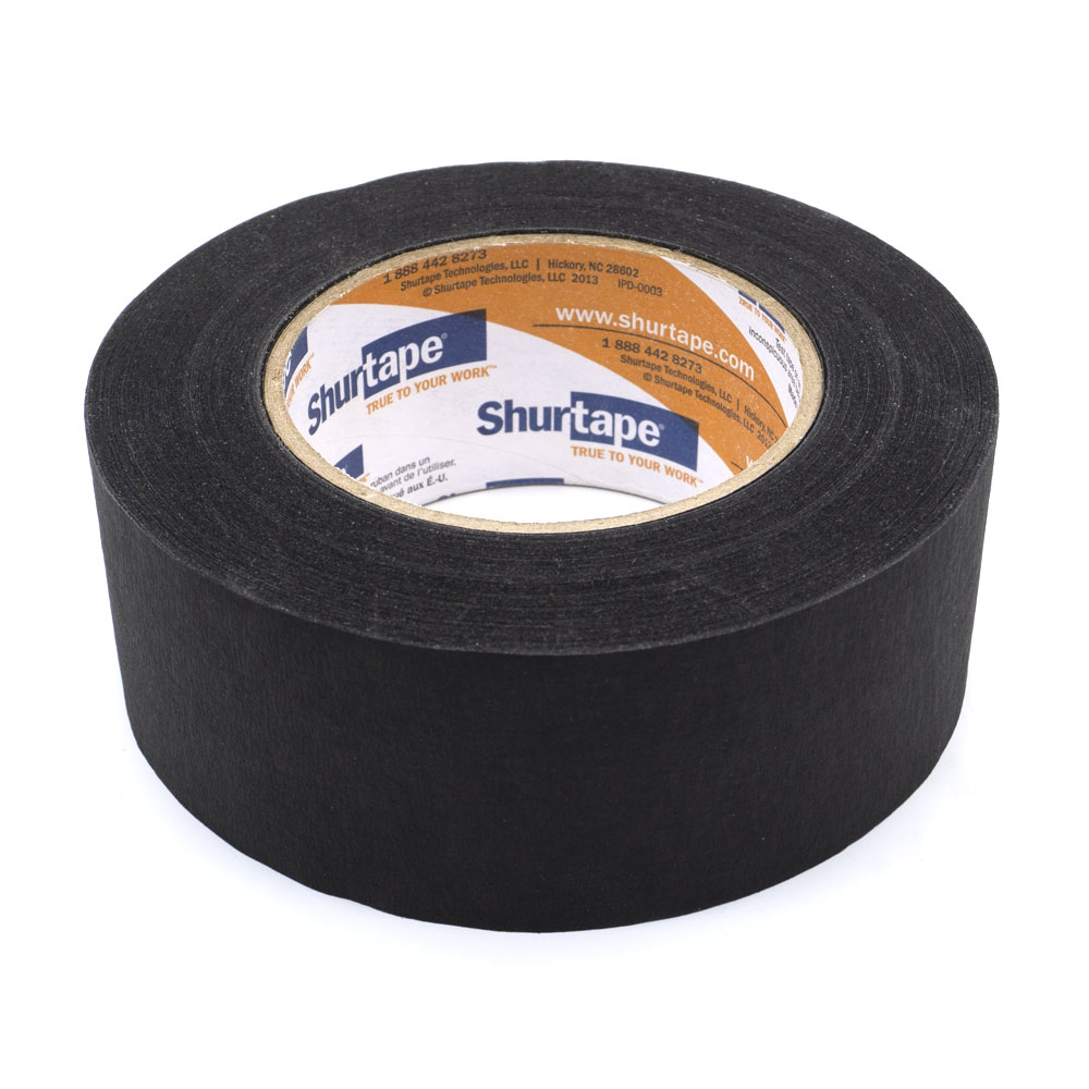 Shurtape Permacel Black 2" Tape - 1 Roll (50mm x 50m) - Everything Audio