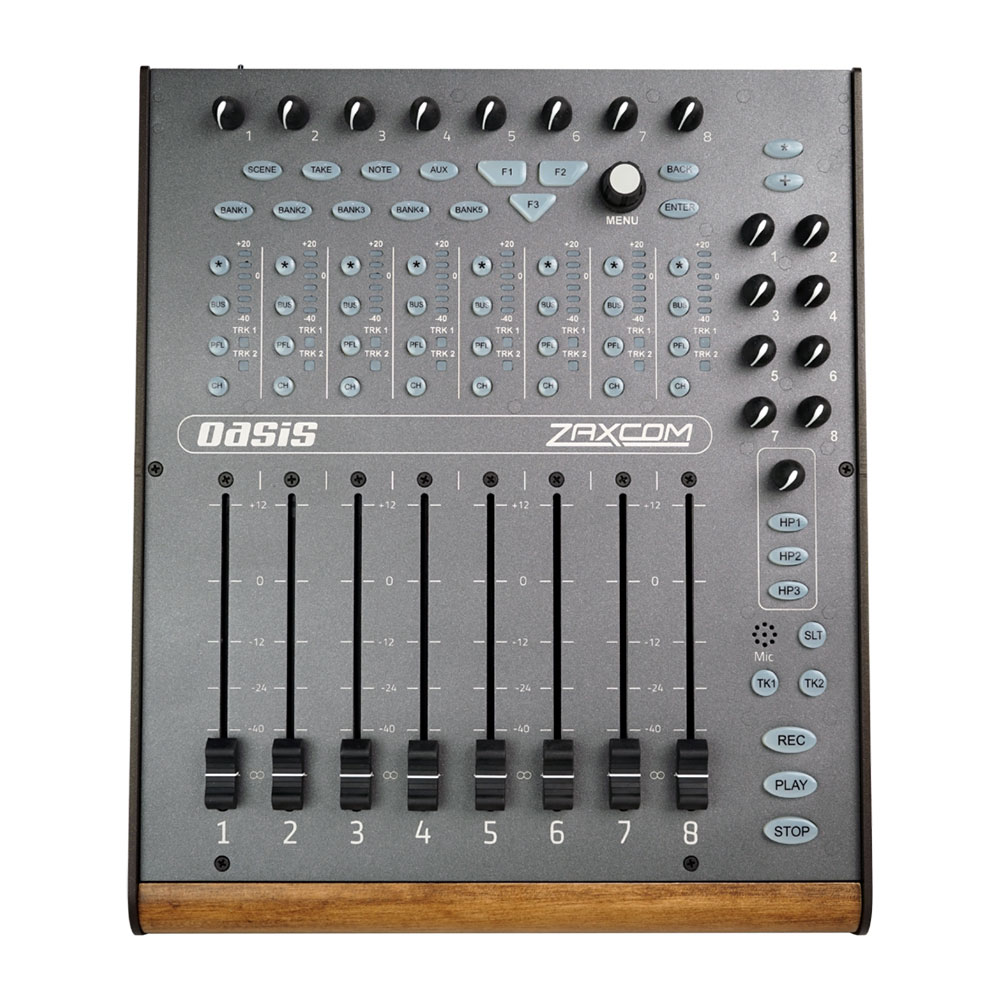 Zaxcom Oasis 8-Fader Control Surface for Nomad, Deva & Nova - Sales, Hire & Service for Location ...